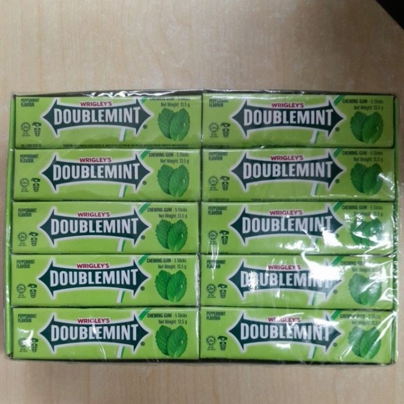 ‼️BEST‼️ WRIGLEY’S DOUBLEMINT CHEWING GUM PEPERMINT FLAVOUR 20 X 5STICK ...