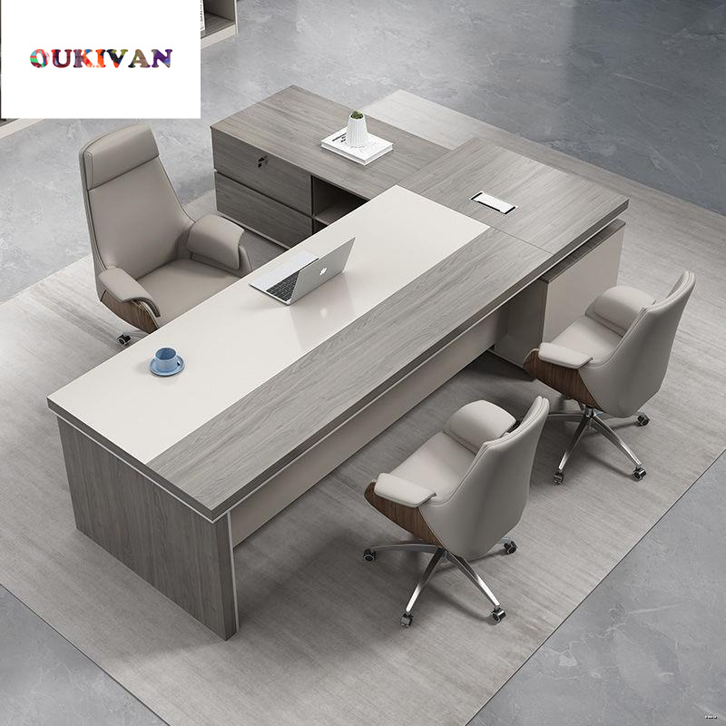 Office Desk Meja Pejabat Meja Boss With Side Cabinet High Quality ...