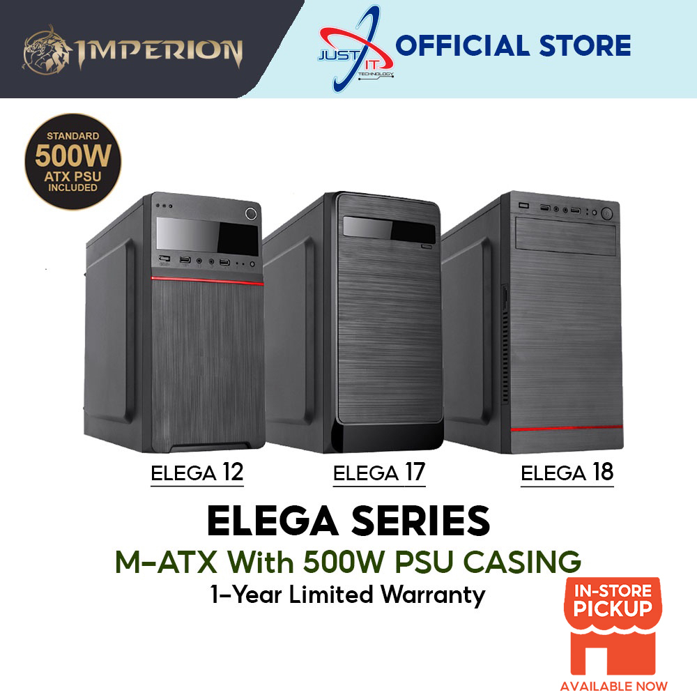 IMPERION Elega 12/Elega 17/Elega 18 M-ATX With PSU PC Case (500W ...