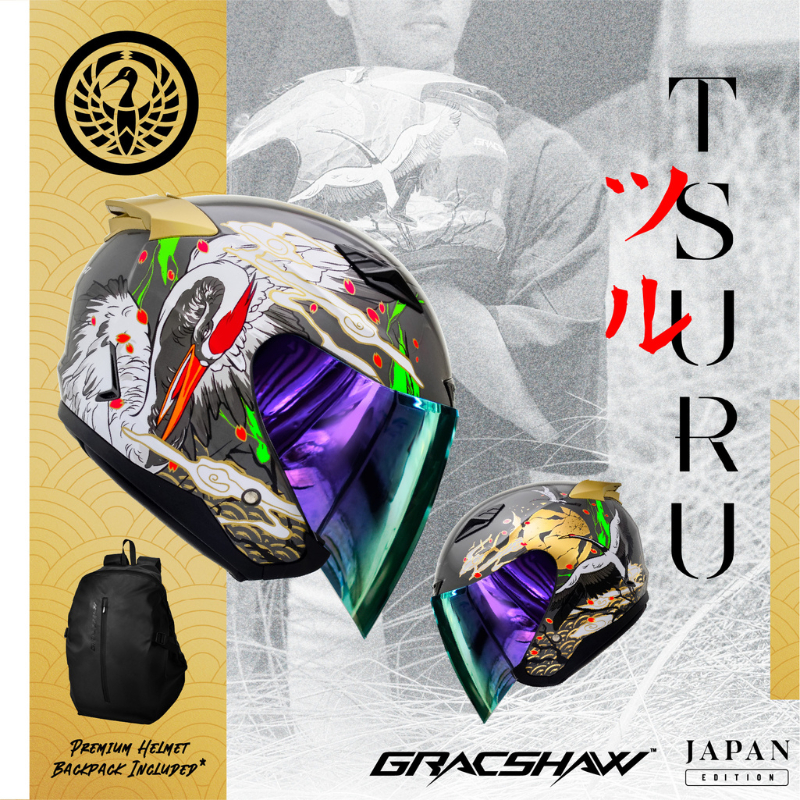 Gracshaw Helmet Gennex G535 TSURU Japan Edition New Launching with FREE ...