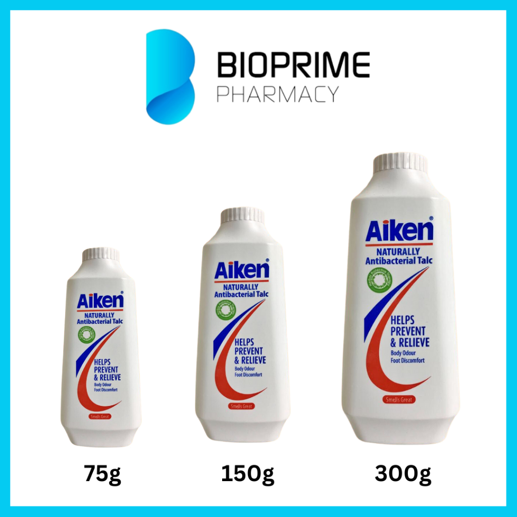 Aiken Antibacterial Powder Talcum 75g, 150g, 300g | Shopee Malaysia