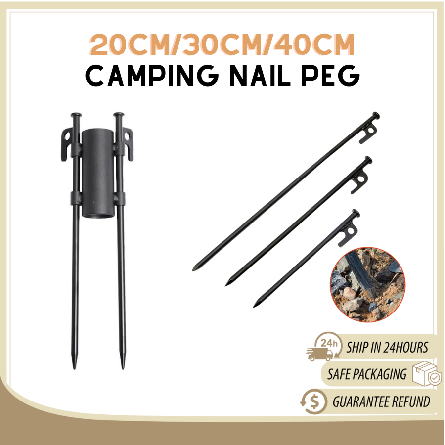 Camping Ground Nail Peg Heavy Duty 20cm 30cm And 40cm Hiking Paku ...