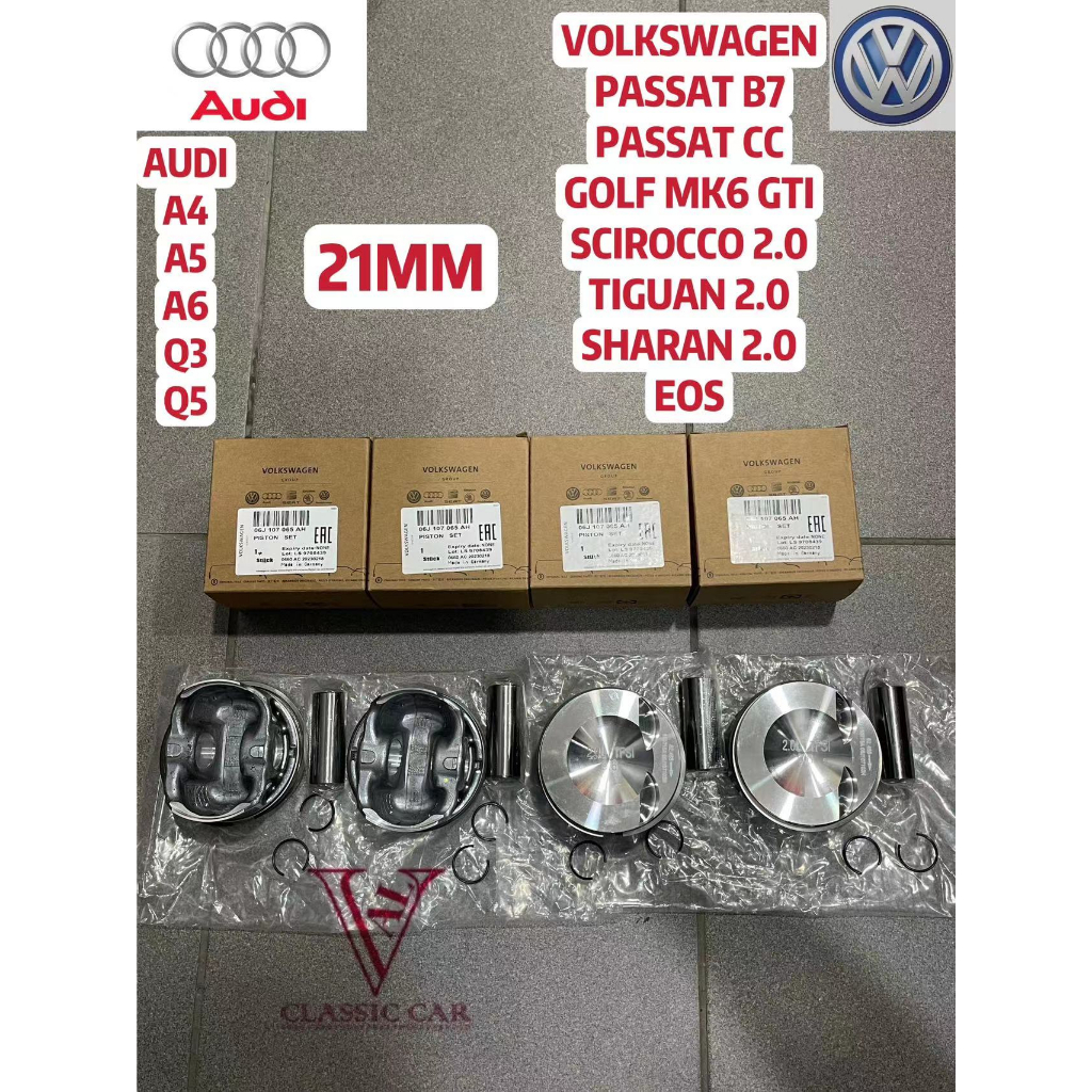 ( 100% ORIGINAL ) VOLKSWAGEN PASSAT B7 CC GOLF MK6 SCIROCCO TIGUAN AUDI A4 A5 A6 Q3 Q5 PISTON ...