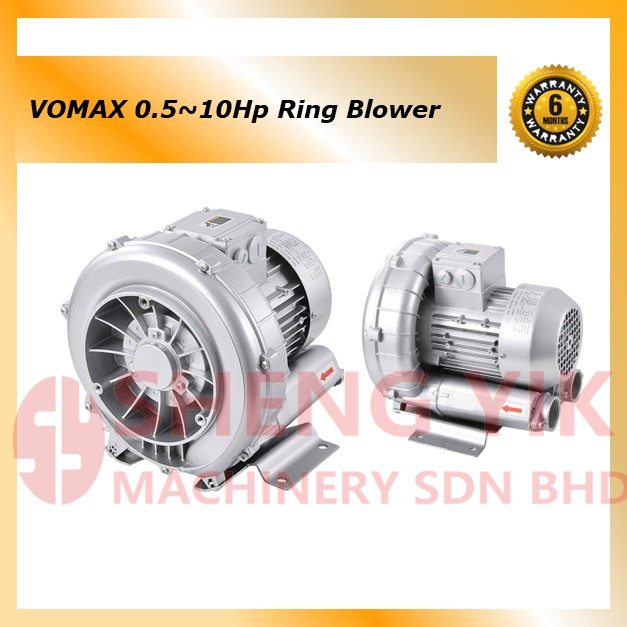 Shengyik VOMAX HG-1100B / HG1100B 1.5HP 1 Phase Ring Blower | Shopee ...
