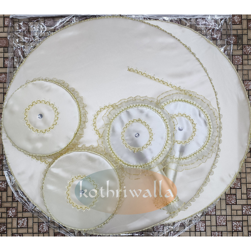 Set Alas Nikah, Bantal Inai dan Kipas (2pcs each) Warna Gold dan Silver ...