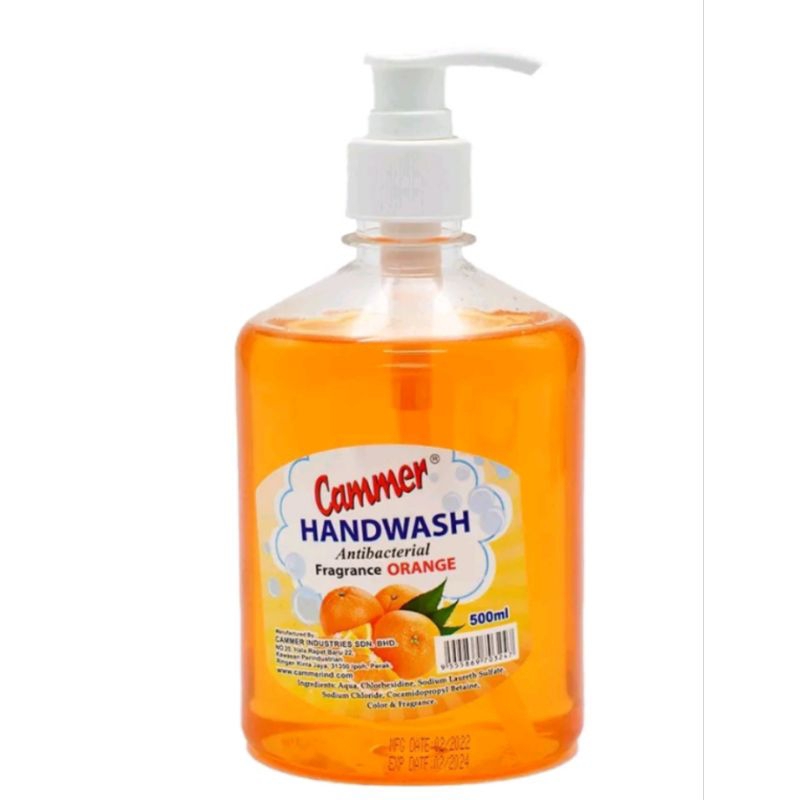 Cammer Antibacterial Hand Wash Liquid Soap Apple And Orange Flavor