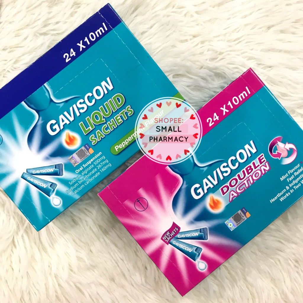 Gaviscon Peppermint liquid 067189 / Double Action Sachet 24 x 10ml 1 ...