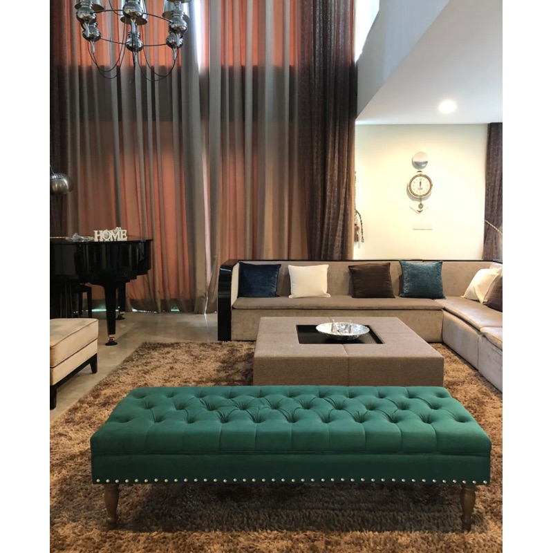 Bench Velvet/ Bangku baldu/ Stool/ Sofa bench | Shopee Malaysia