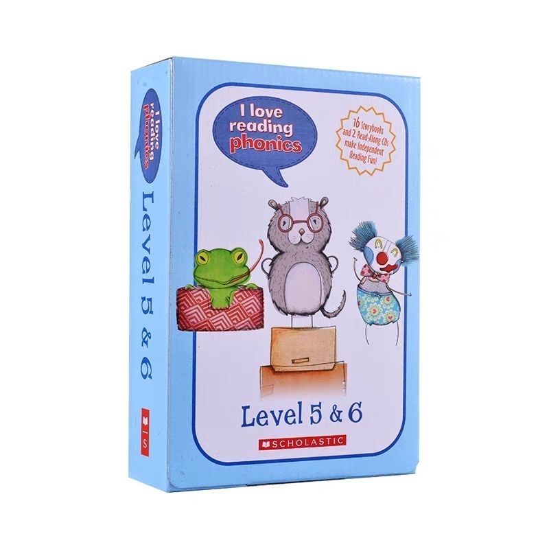 Genuine I love reading phonics level 5-6 16 books with audio cd ...