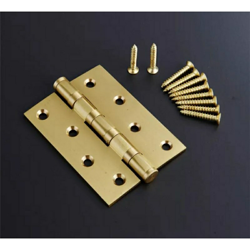 4 INCH / 5 INCH Solid Brass Gold Hinges Ball Bearing Hinge，set Of 2pcs ...