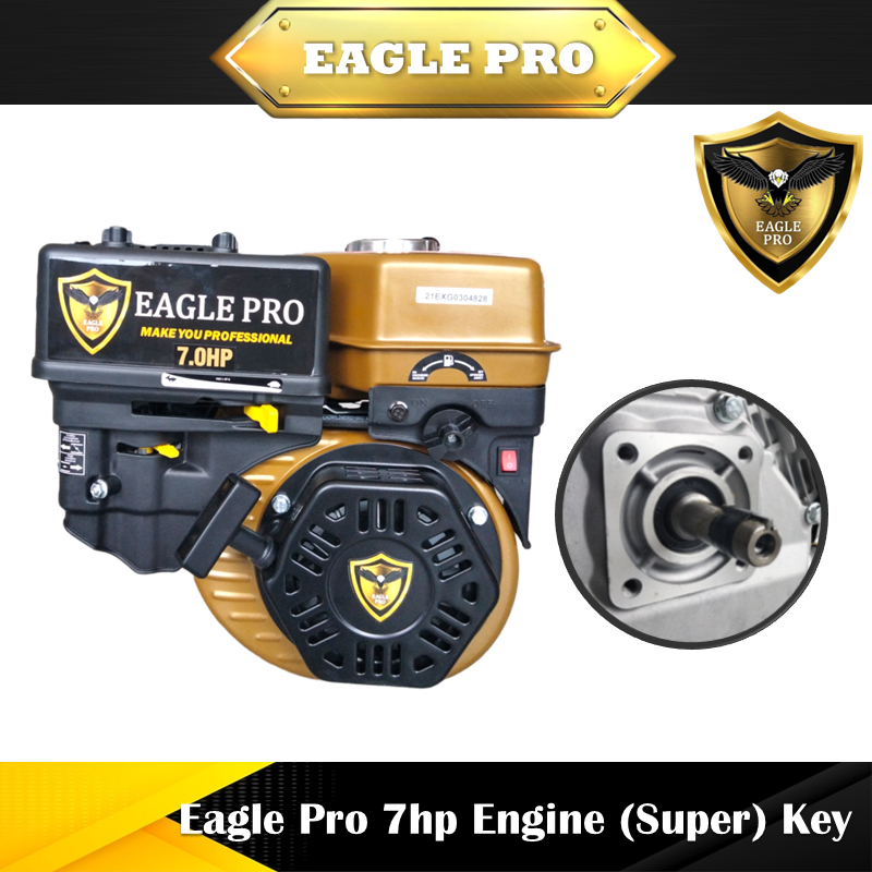 [ 100% Original ]EAGLE PRO Gasoline 7HP Petrol Engine 19mm Key Type ...