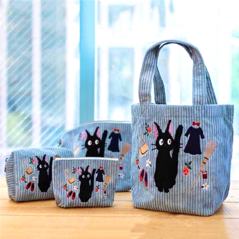 Japan Studio Ghibli Kiki’s Delivery Service Jiji Embroidery Tote Bag ...