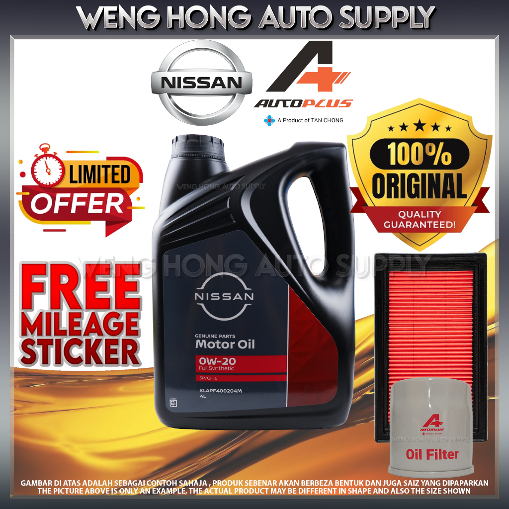 Nissan Genuine Fully Synthetic 0W-20 Engine Oil With Autoplus Oil ...