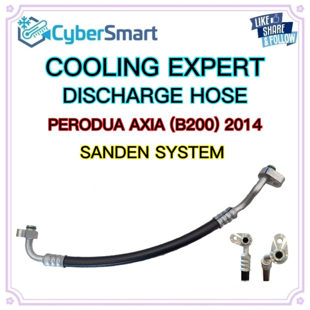 Perodua Axia '2014-2021 (Sanden System) Discharge Hose (1/2" Hun ...