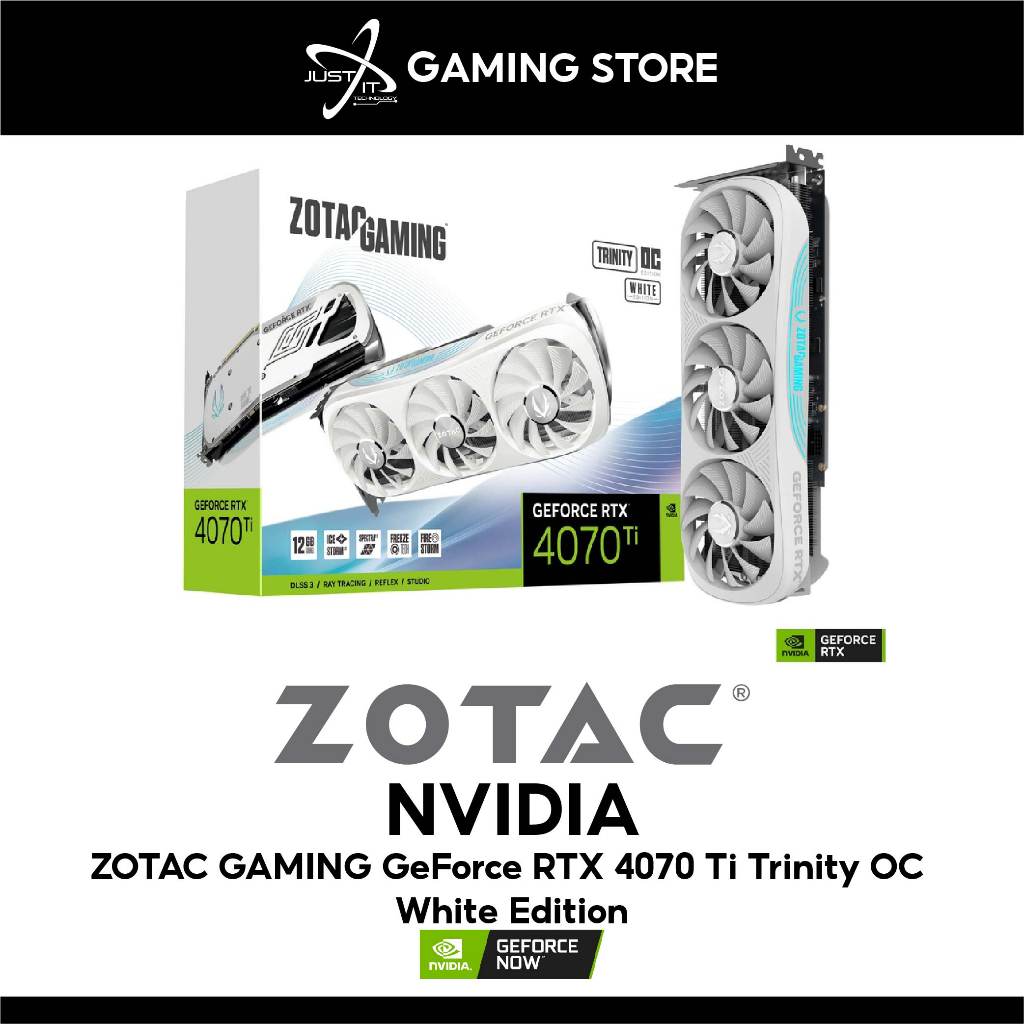 ZOTAC GAMING GeForce RTX 4070 Ti Trinity OC White Edition Graphics Card RTX4070TI TRINITY OC ...