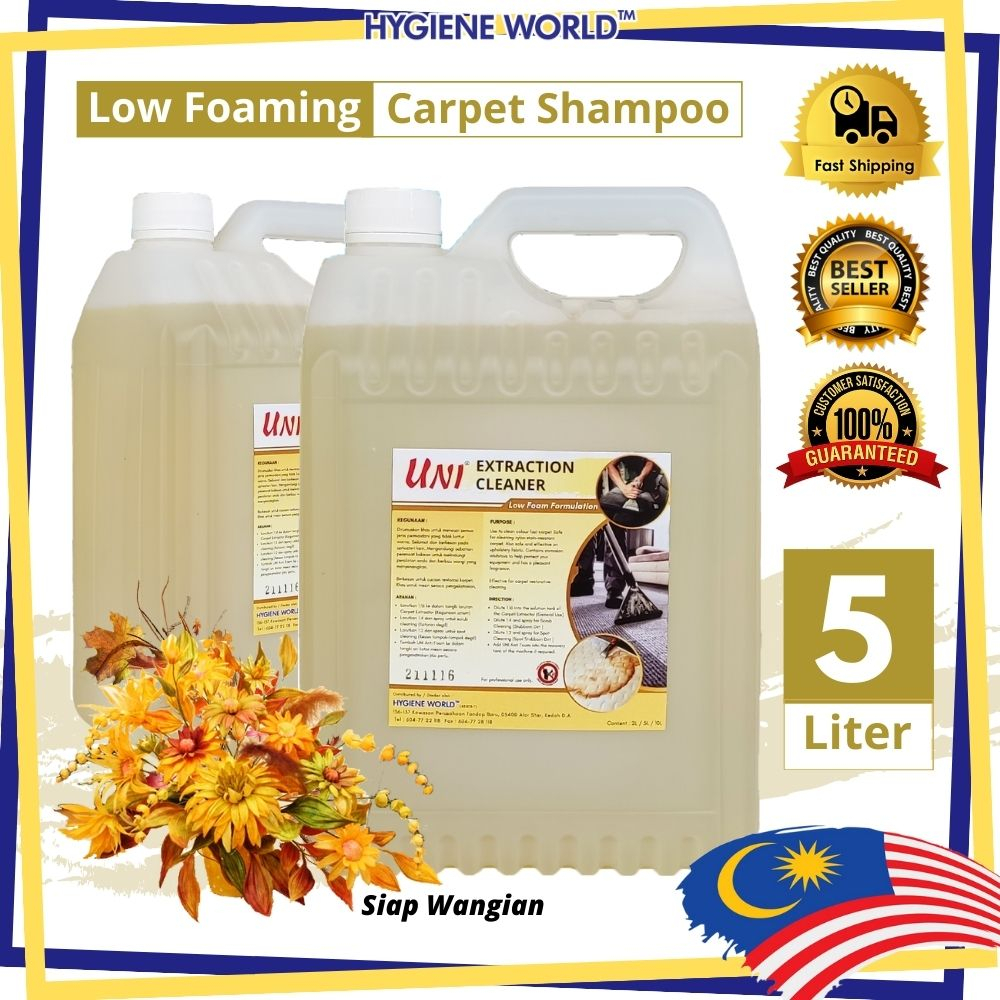 5L Carpet Extraction Cleaner / Low Form Carpet Shampoo / Chemical ...