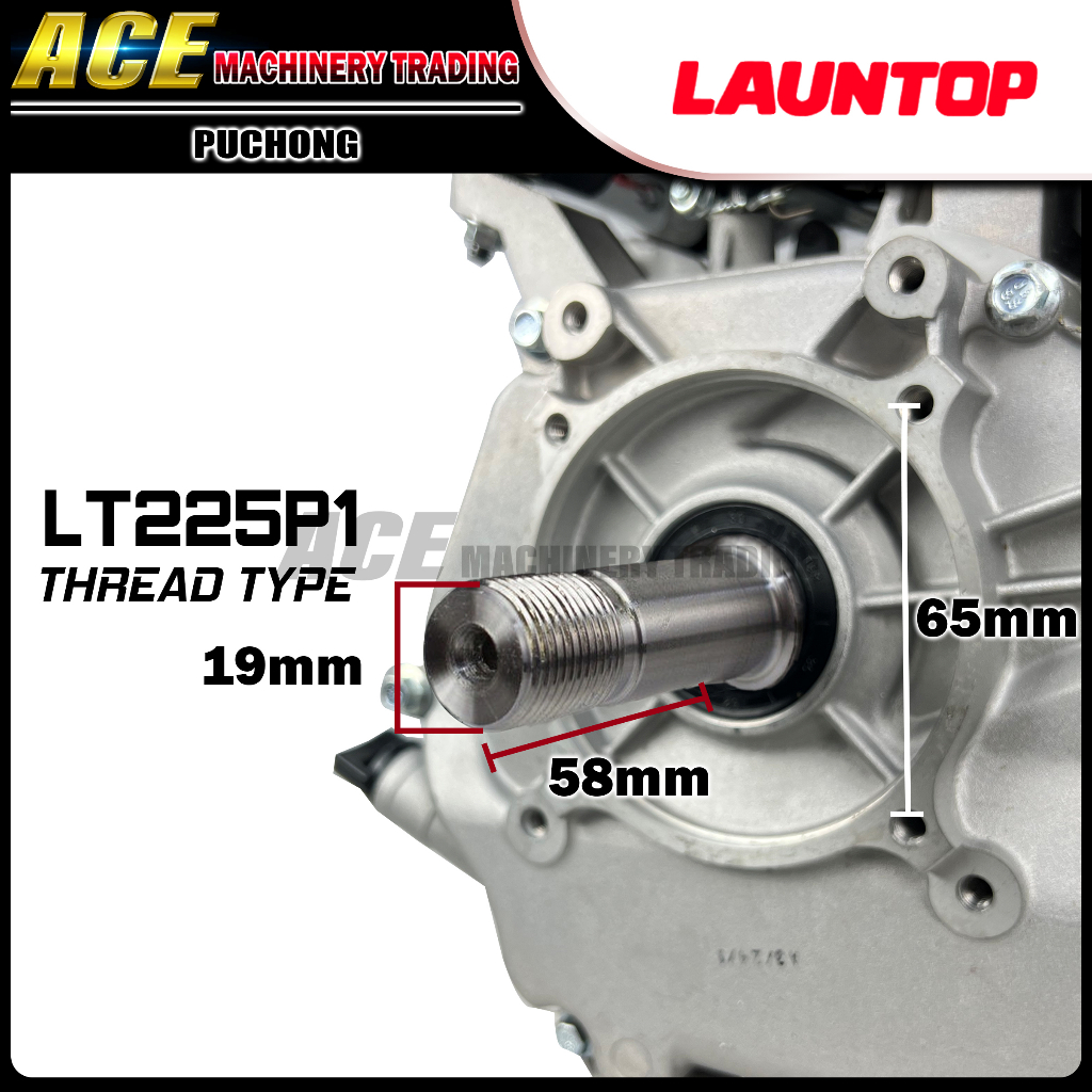 [ Launtop ] 8Hp 4-Strokes Gasoline Engine LT225Q1/LT225P1 | 223cc ...