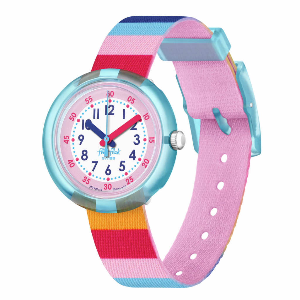 Flik Flak STRIPY PINK Kids Watch Case size 31.85mm FPNP113 | Shopee ...