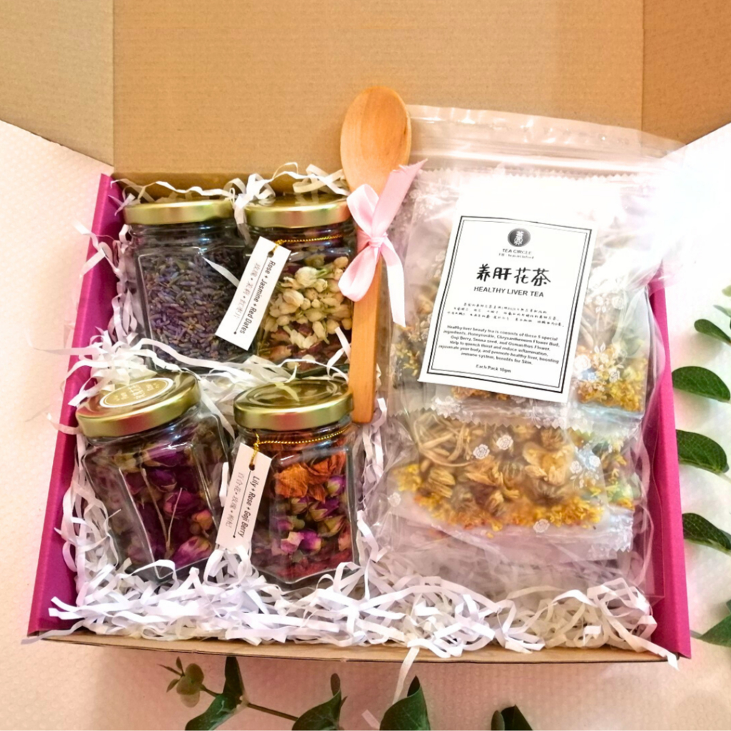 Tea Circle | Enchanting Flower Tea Set | 4 Flowering Teas (100ml) + 8 ...