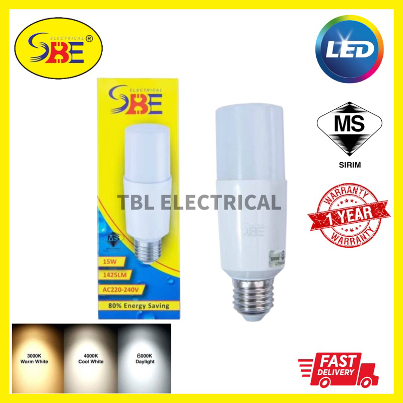 🔥READY STOCK🔥SBE E27 10W 15W LED STICK BULB / MENTOL LED TERANG GILLER SIRIM APPROVED | Shopee ...
