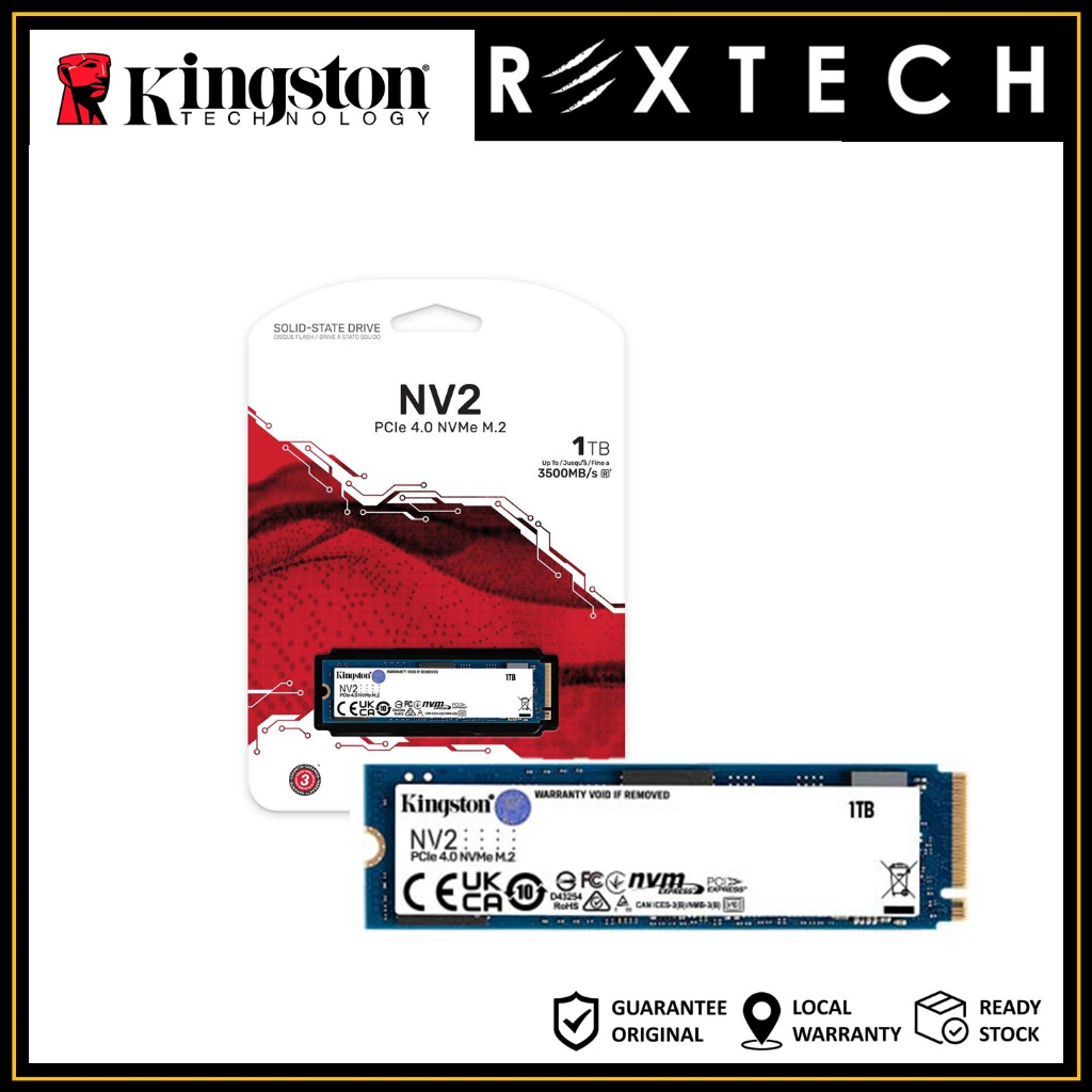 KINGSTON M.2 NV2 NVMe PCIe 4x4 M.2 2280 SSD (250GB/ 500GB/ 1TB ...