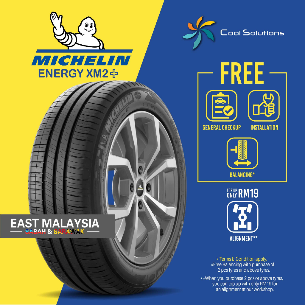 MICHELIN ENERGY XM2+ 175/65R14; 185/60R14; 185/65R14; 195/70R14; 175/65R15; 185/55R15; 185/60R15 ...