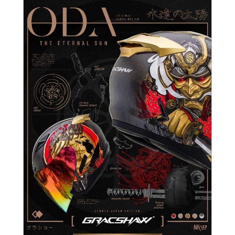 Gracshaw Helmet Gennex G535 ODA Japan Edition New Launching with FREE ...