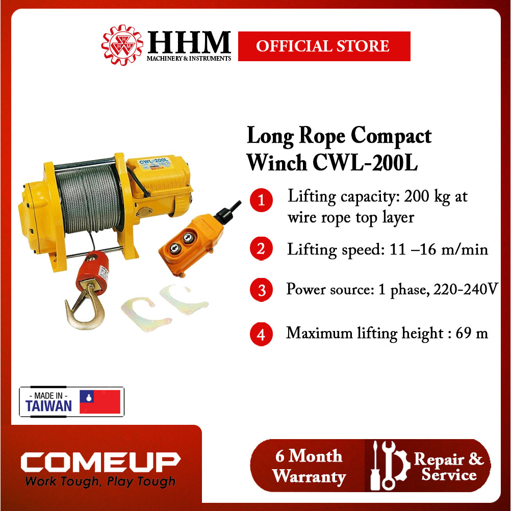 [𝐏𝐑𝐄𝐎𝐑𝐃𝐄𝐑] 𝐂𝐎𝐌𝐄𝐔𝐏 - Electric Long Rope Compact Winch (CWL-Series - 200 ...