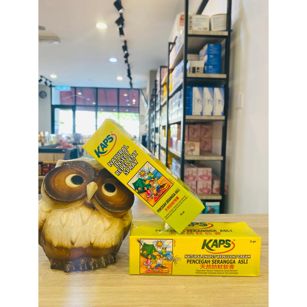KAPS NATURAL INSECT REPELLENT SPRAY 75ML / CREAM 30G | Shopee Malaysia