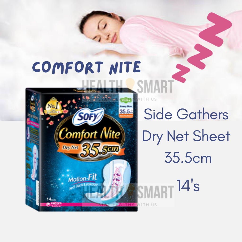 SOFY Comfort Nite 360 Panty / S-M / Overnight Panty M-L / SOFY Comfort Nite Dry Net 35.5cm 14's ...