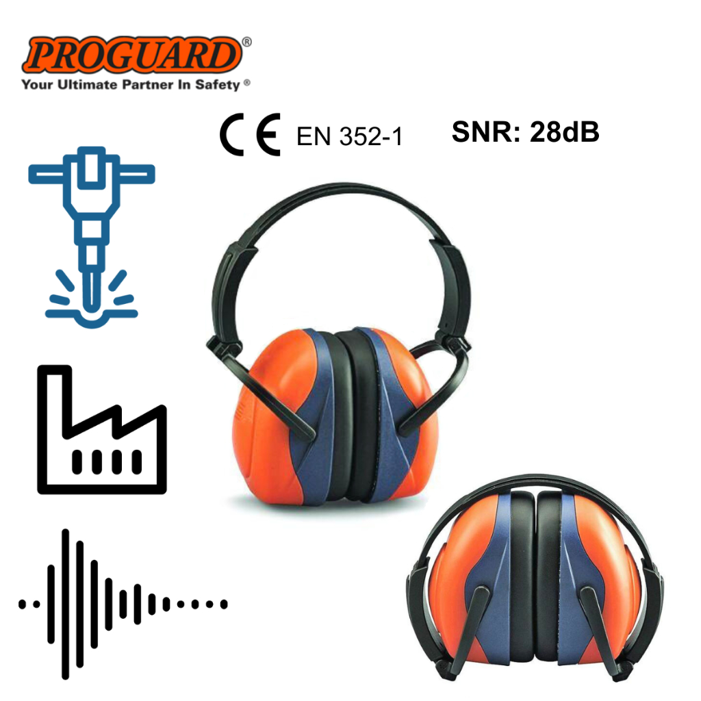 ULTRA SNR 28dB Lightweight Adjustable Foldable Earmuff Headset Hearing ...