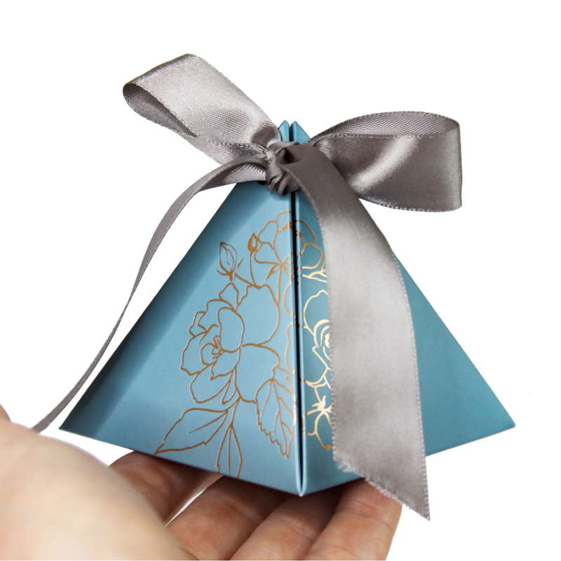 Triangular Pyramid Candy Box Wedding Favors and Gifts Boxes Food Box ...