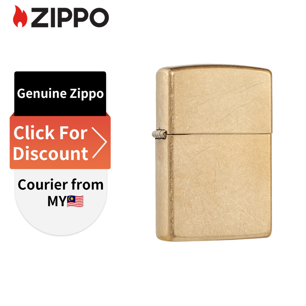 Zippo Classic Tumbled Brass Windproof Lighter 49477 | Shopee Malaysia