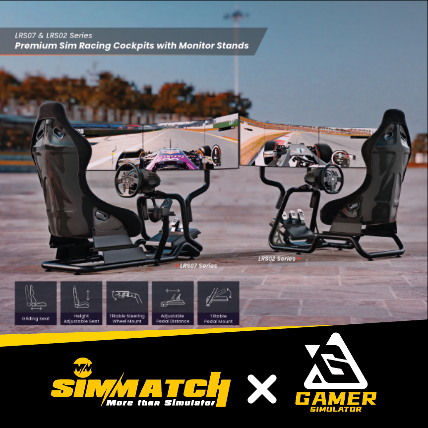 SIMMATCH PREMIUM RACING simulator COCKPIT SEAT Full Set Racing ...