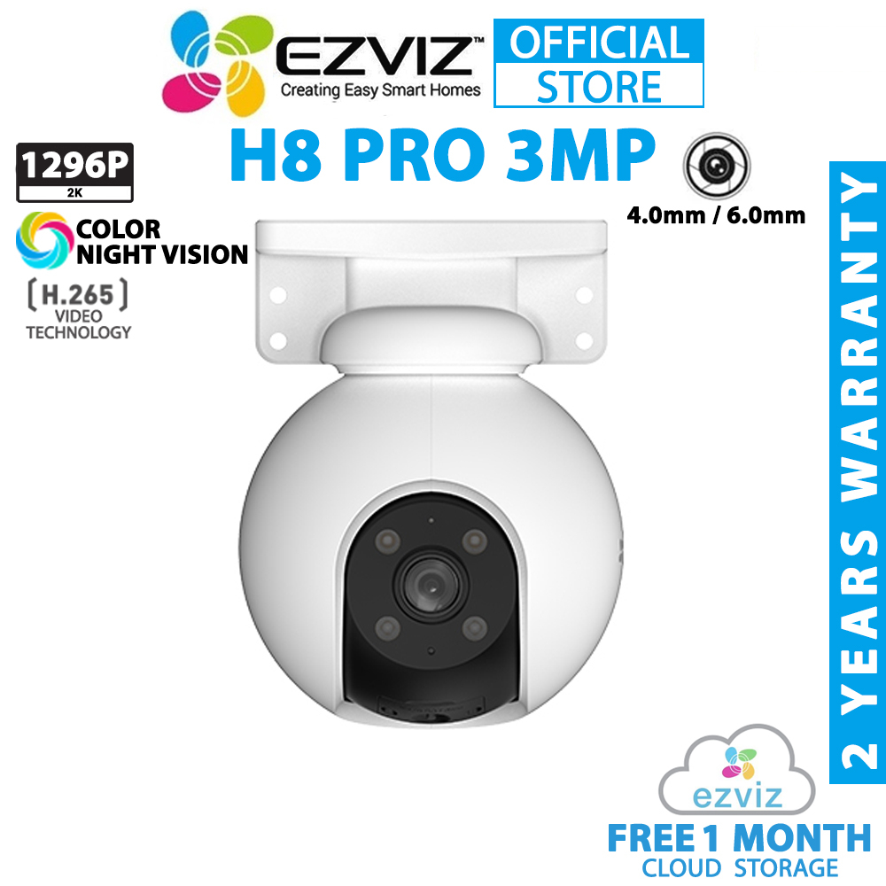 Ezviz H8 Pro 3MP 2K Wifi Camera Super Sharp Color Night Vision Two Way Talk Auto Tracking ...