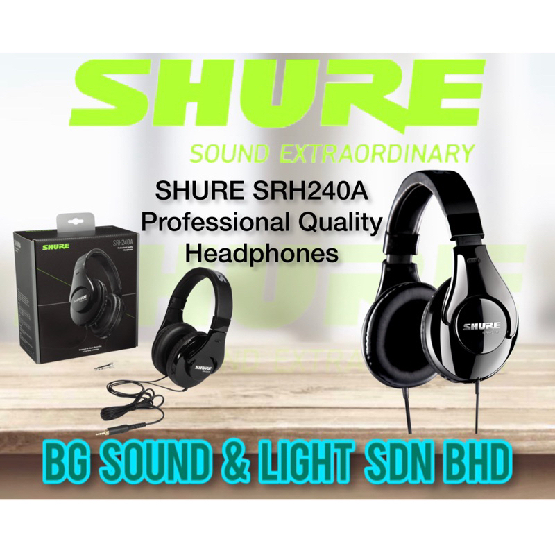 SHURE SRH240A Professional Quality Headphones ( SRH-240 ) | Shopee Malaysia