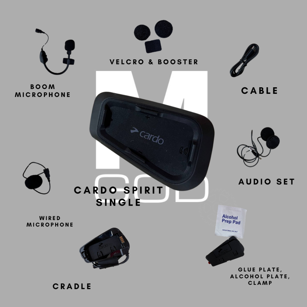 CARDO SPIRIT SINGLE INTERCOM CARDO COMMUNICATION SYSTEM SINGLE PACK ...