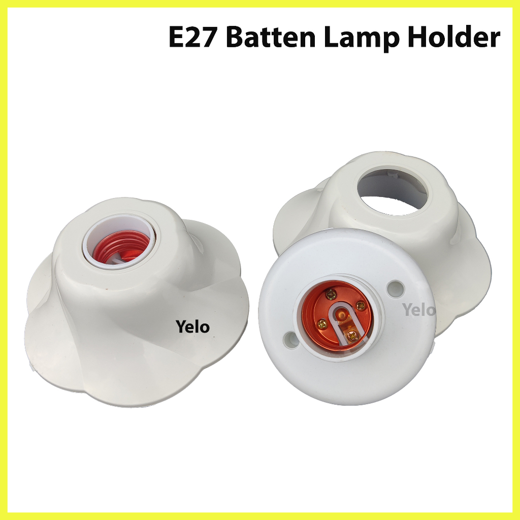 E27 Batten Lamp Holder Wall Mount Lamp Flower Shape Casing Ceiling ...