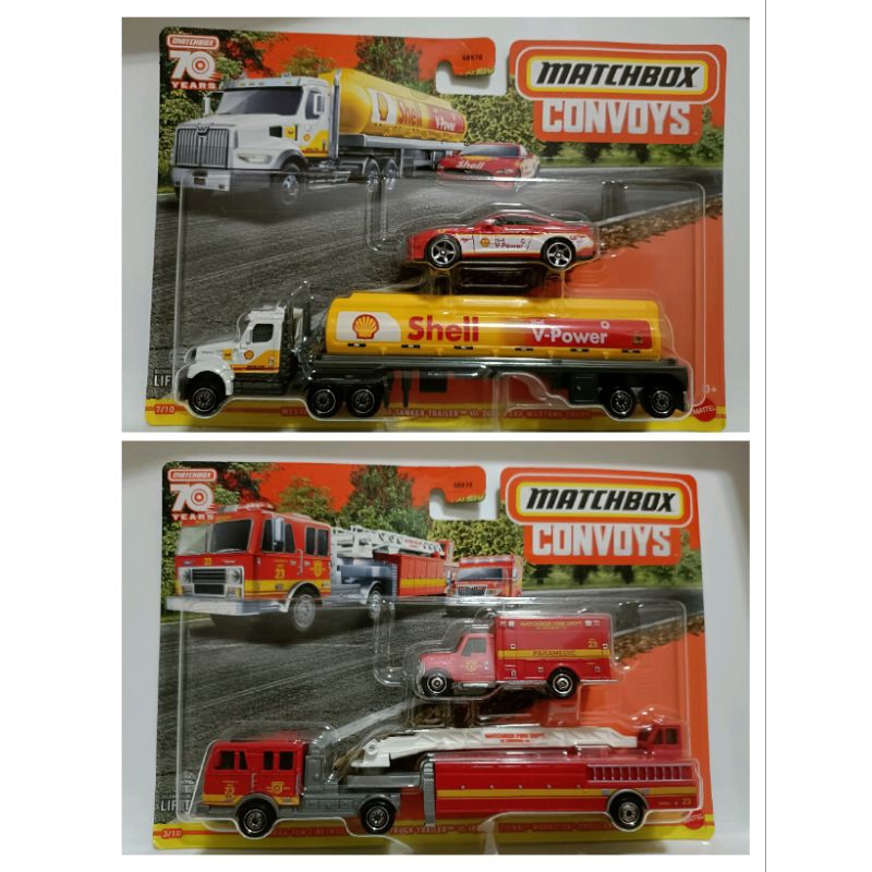 Matchbox Convoys Set Mix -Fire Truck Set / Shell Trailer Set | Shopee ...