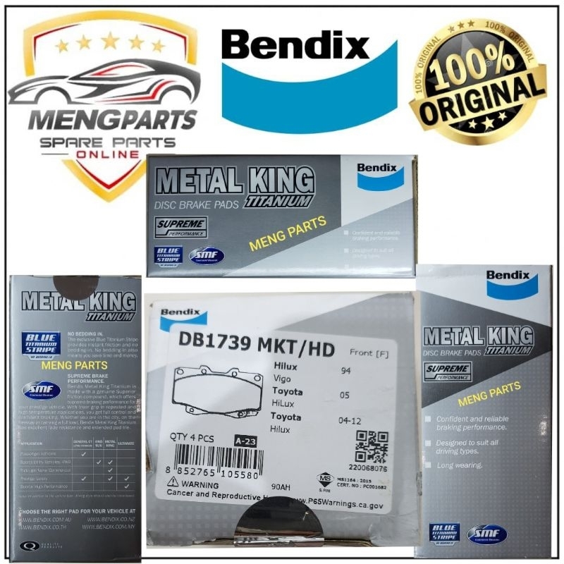 ORIGINAL BENDIX TOYOTA HILUX KUN25 4WD ,FORTUNER KUN50 ,TGN51 ...