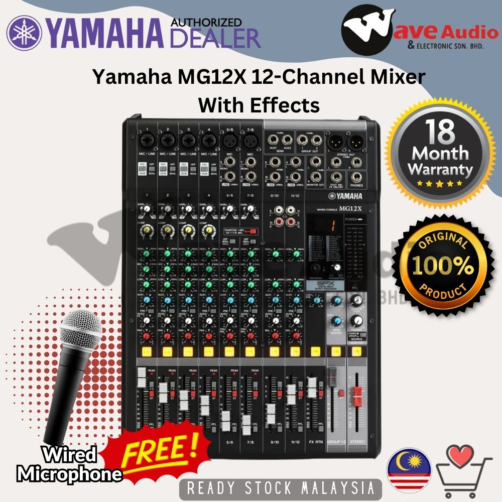 Yamaha Mixer Mixing Console MG12X 12 Channel Mixer with Effect (MG12X ...