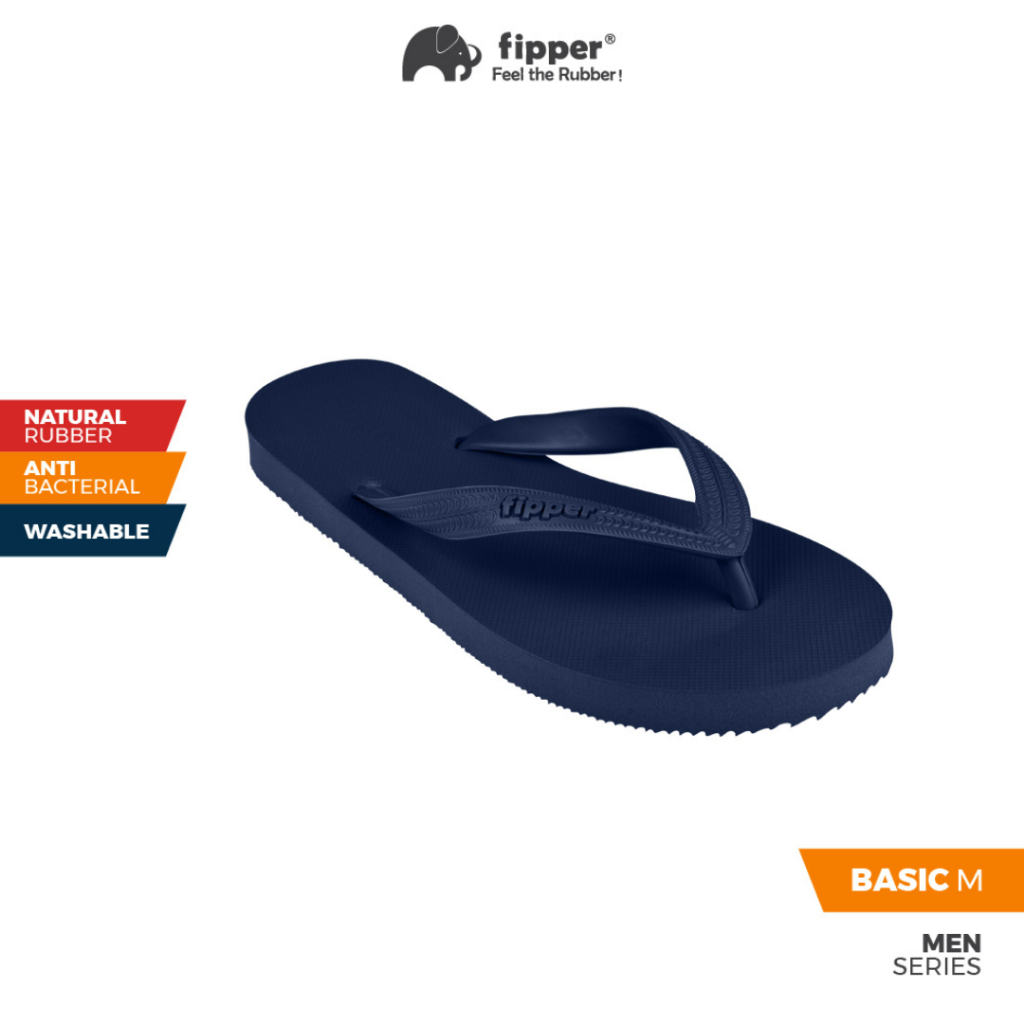 Fipper Slipper Basic M Rubber for Men in Navy | Shopee Malaysia