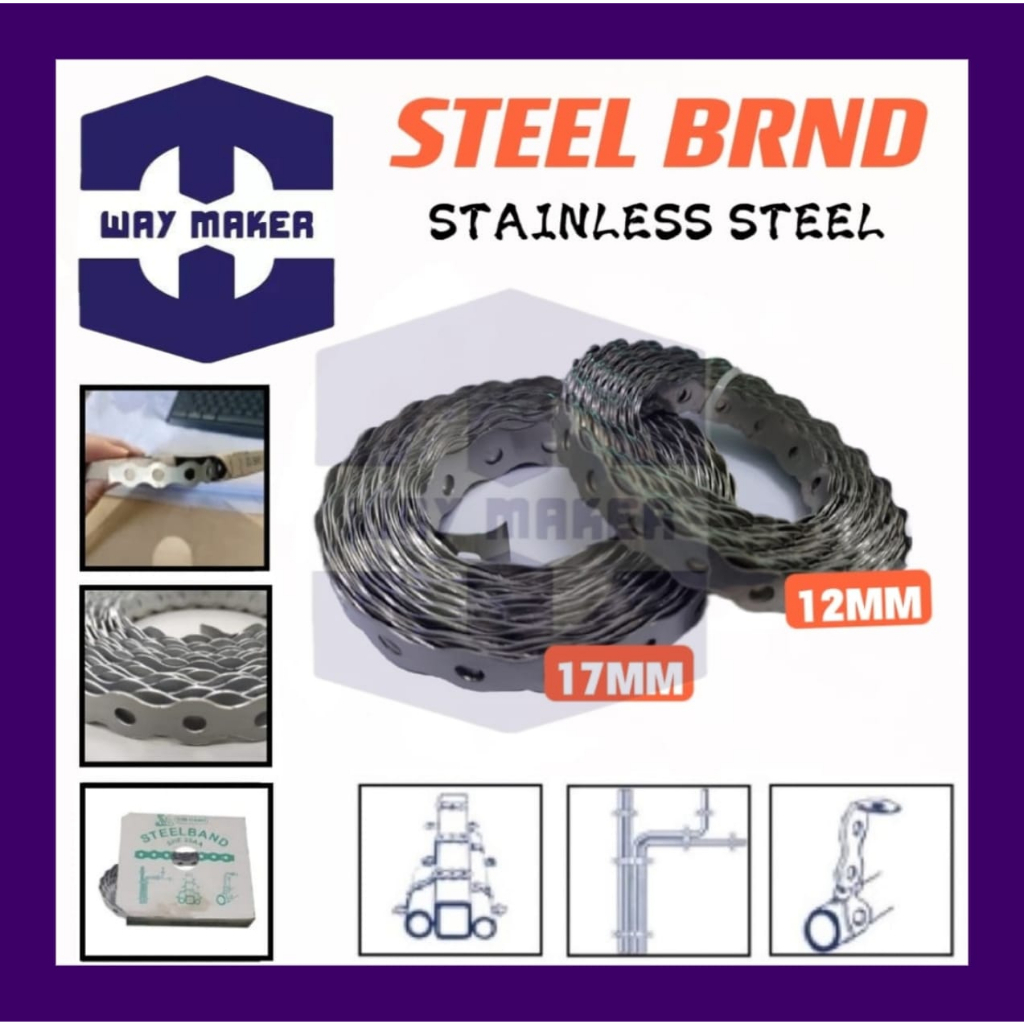 Heavy Duty Multi Purpose Steel Band [Stainless Steel] Bend Besi S/S ...
