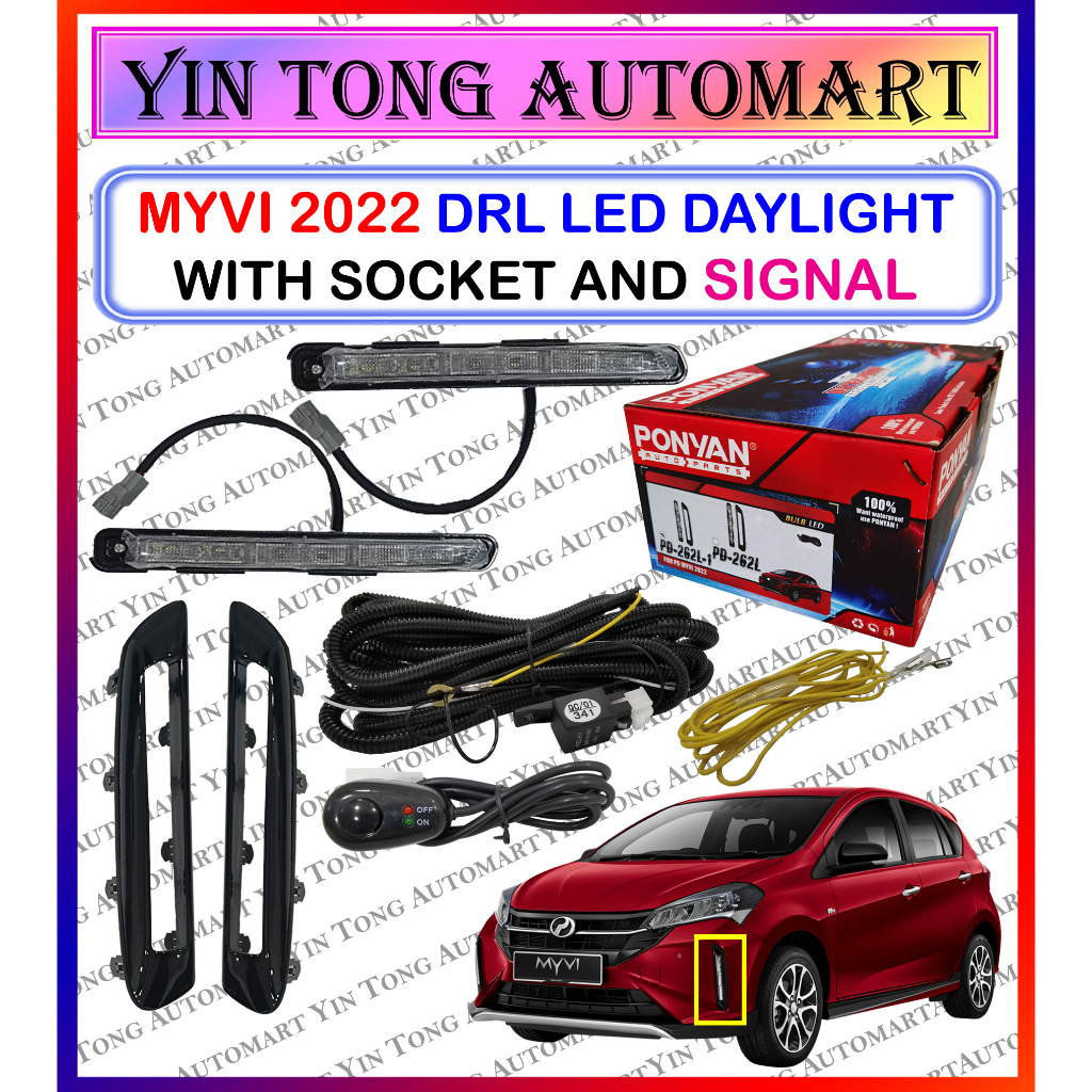 PENTAIR PERODUA MYVI 2022 MYVI NEW OEM DRL Daylight LED Front Bumper ...