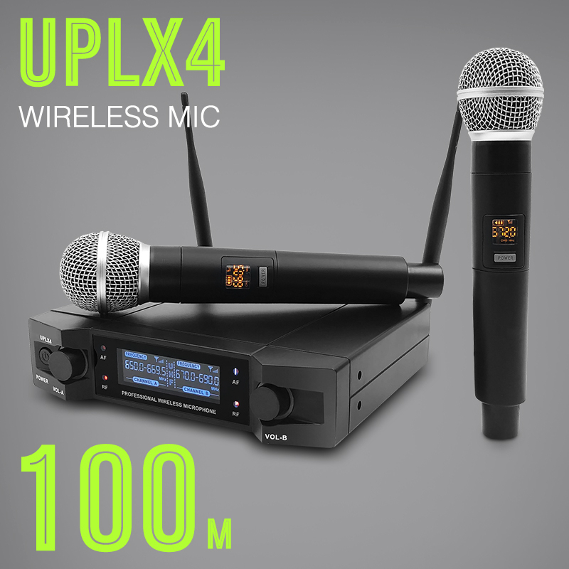 UHF professional wireless microphone Frequency modulation mic karaoke ...