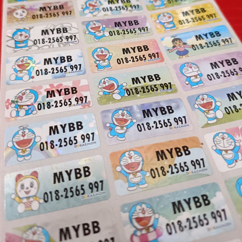 Shiny Doraemon Name Sticker | Shopee Malaysia