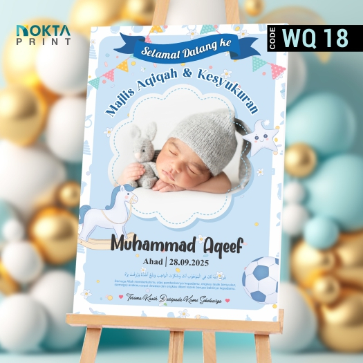 💖Welcome Board Aqiqah💖Majlis Kesyukuran | Welcome Board | Sticker ...