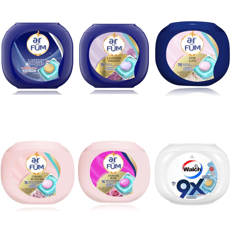 Walch ar FÜM Laundry Capsules anti-bacterial 42pcs / 32pcs | Shopee ...