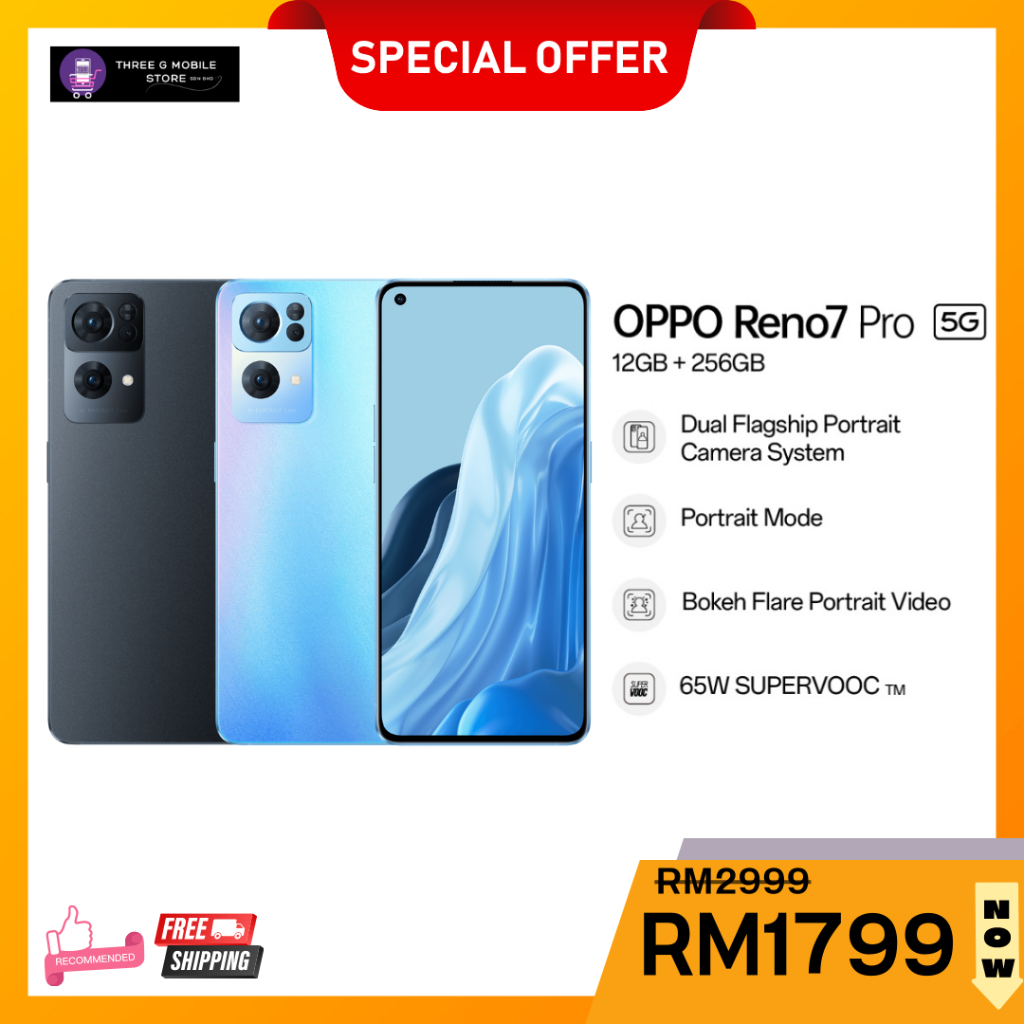 Oppo Reno 7 Pro 5G (12GB+256GB) [100%Original Malaysia] | Shopee Malaysia