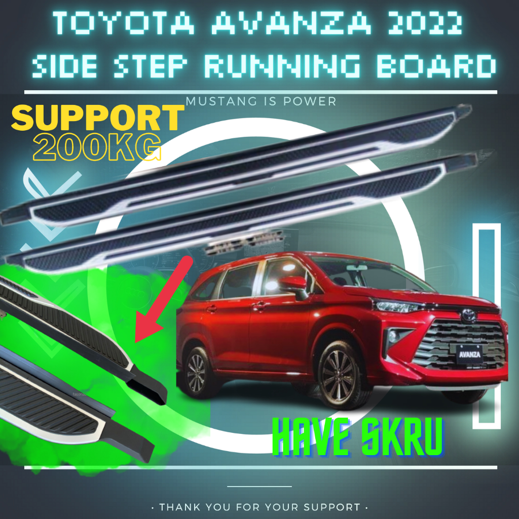 TOYOTA AVANZA 2022 SIDE STEP RUNNING BOARD HIGH QUANLITY | Shopee Malaysia